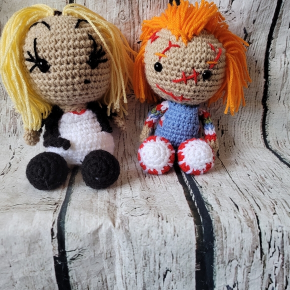 Hand Crafted | Toys | Crochet Tiffany Chucky Amigurumi Doll Set | Poshmark